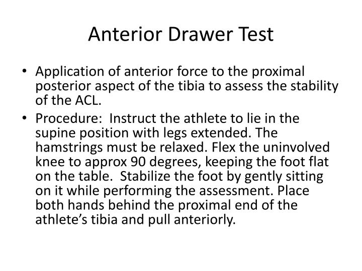 PPT - Knee Sports Medicine Tests PowerPoint Presentation - ID:2251329