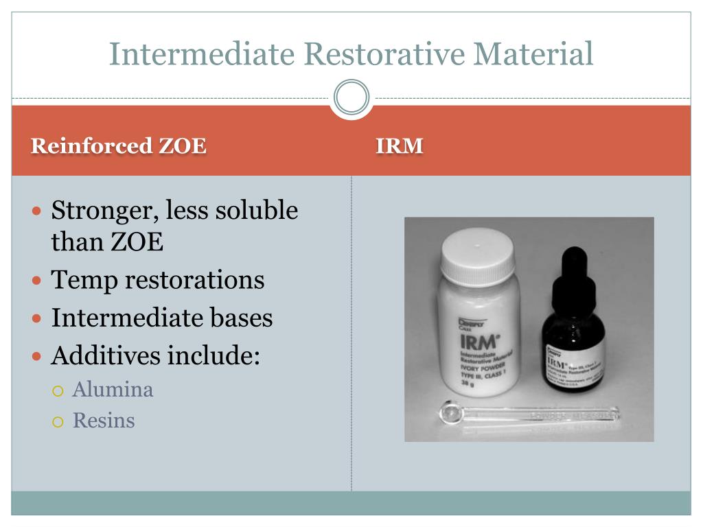 PPT - Dental Cements: Liners , Bases, and Temporary Restoration ...