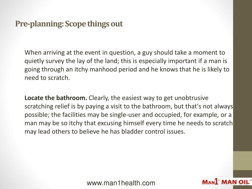 PPT - The Itchy Manhood and Public Places - Useful Precautions ...