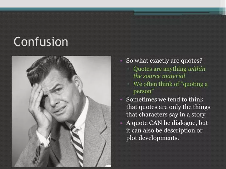 PPT - Confusion PowerPoint Presentation, free download - ID:2252107