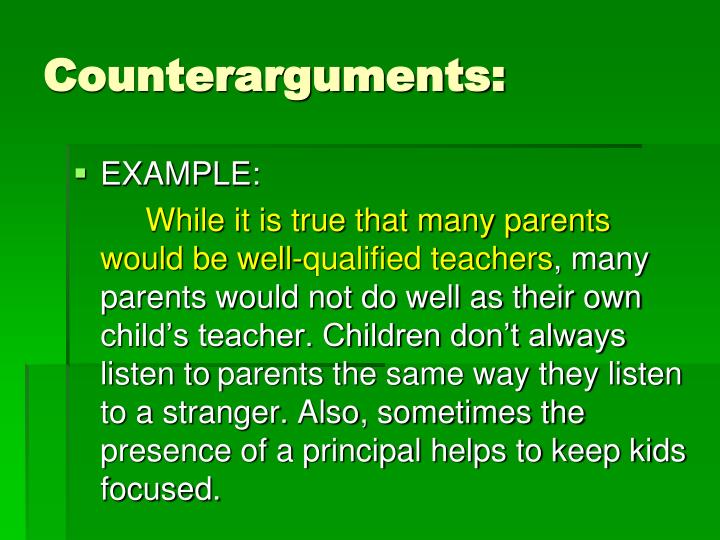 Counter Argument Example For Kids Counter Argument Presentation Counter Argument Example For Kids Counter Argument Presentation