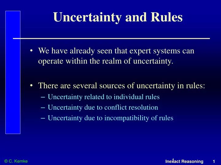 PPT - Uncertainty and Rules PowerPoint Presentation, free download - ID ...