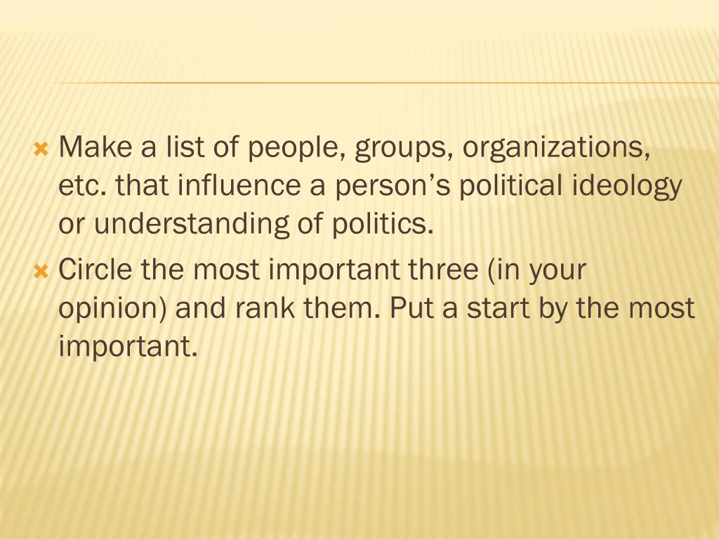 PPT - Political Ideology, Political Parties, interest groups, and ...