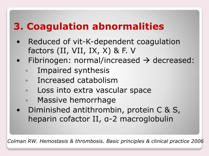 PPT - ACQUIRED HEMOSTATIC DISORDERS PowerPoint Presentation - ID:2253784