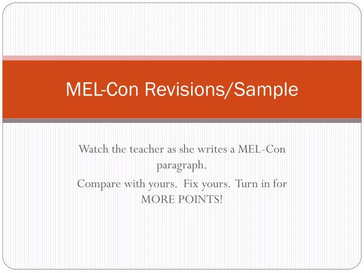 PPT - MEL-Con Revisions/Sample PowerPoint Presentation, free download ...