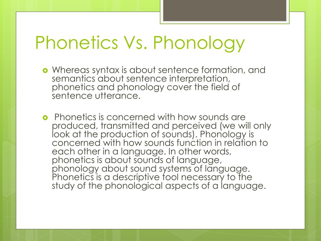 PPT - Phonetics and Phonology Manal A. Allehyani PowerPoint ...