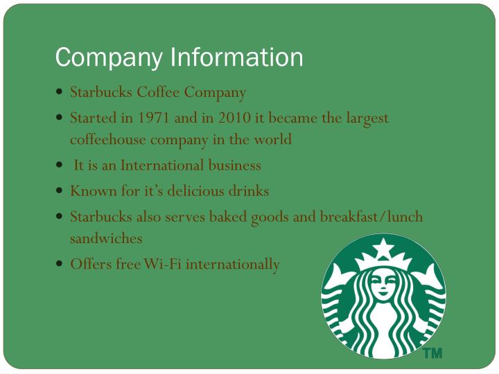 PPT - Starbucks Coffee Company PowerPoint Presentation - ID:2254686
