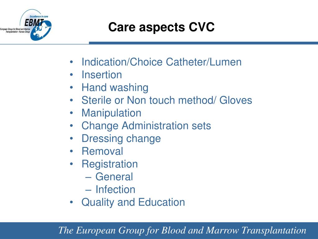 PPT - How well are we doing with CVC’s in EBMT? London 5th October 2012 ...