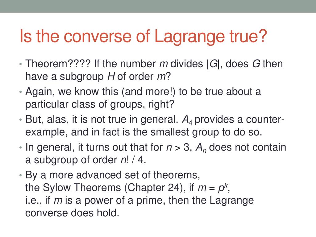 PPT - Cosets and Lagrange’s Theorem (10/28) PowerPoint Presentation ... PPT - Cosets and Lagrange’s Theorem (10/28) PowerPoint Presentation ...
