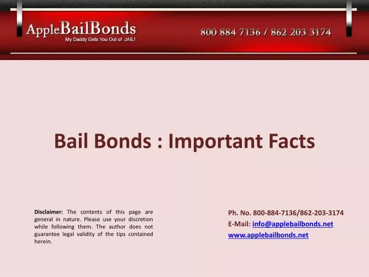 PPT - Bail Bonds : Important Facts PowerPoint Presentation, free ...