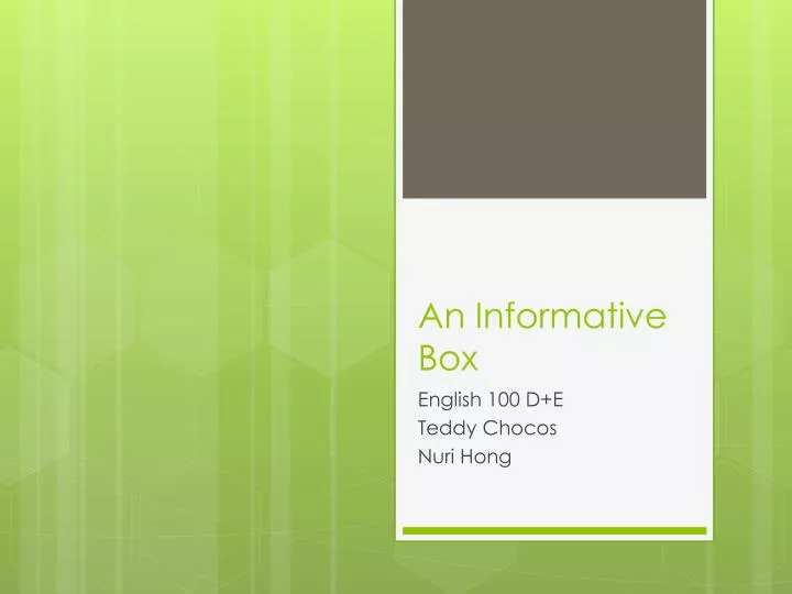 PPT - An Informative Box PowerPoint Presentation, free download - ID ...