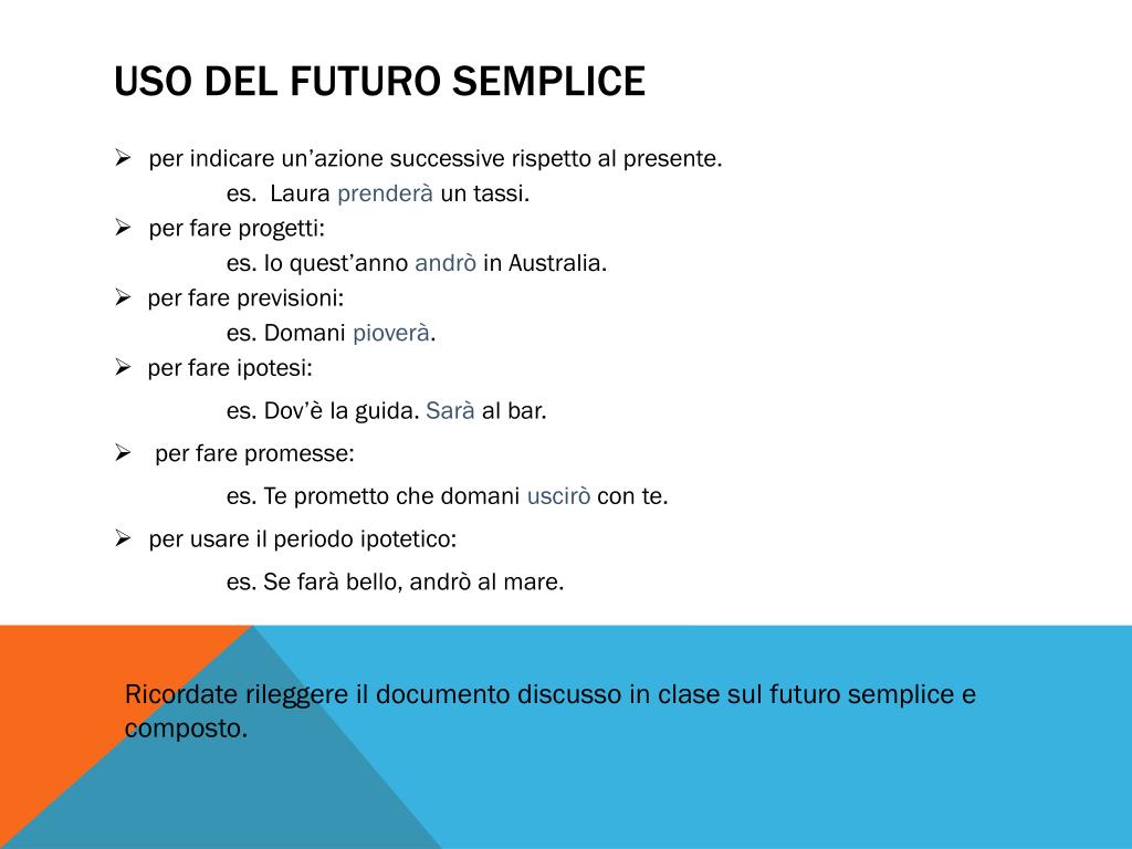 PPT - Il futuro semplice e il futuro anteriore PowerPoint Presentation ...