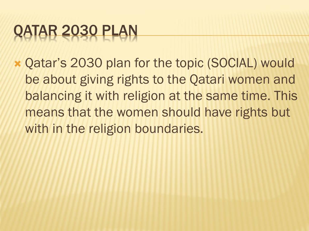 PPT - Qatar’s National Vision 2030 (SOCIAL) PowerPoint Presentation ...