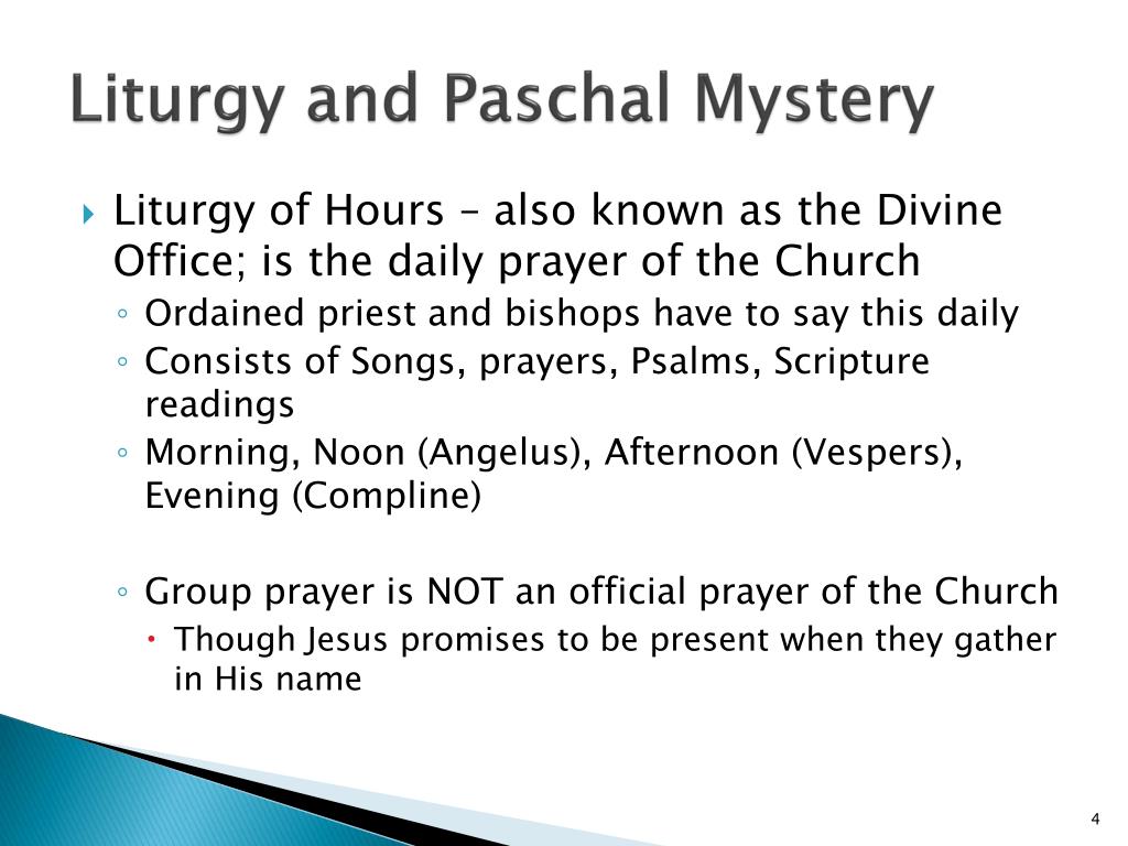 PPT - Paschal Mystery T he Church at Prayer PowerPoint Presentation ...