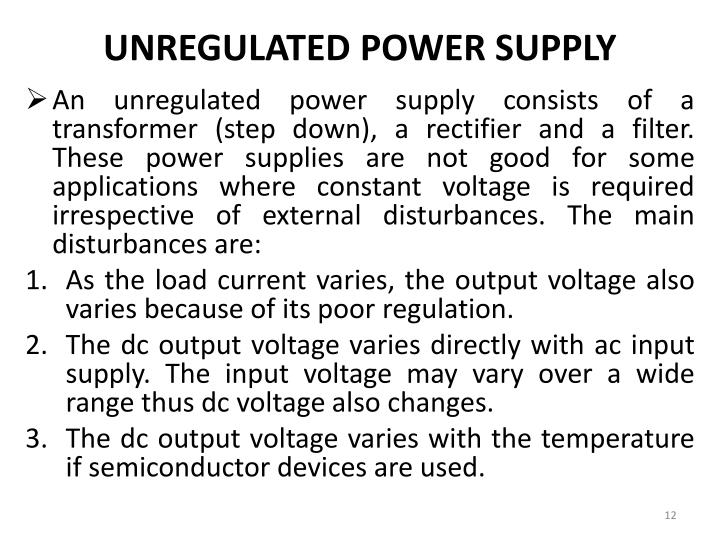 PPT - Lecture # 10 &11 REGULATED POWER SUPPLIES PowerPoint Presentation ...