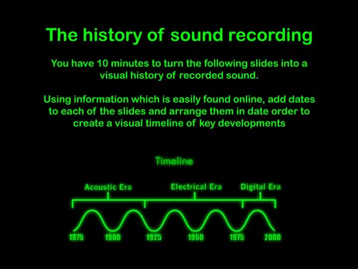 PPT - The history of sound recording PowerPoint Presentation, free ...