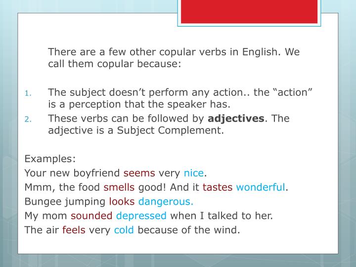 PPT - The verb BE and other copular (linking) verbs PowerPoint ...