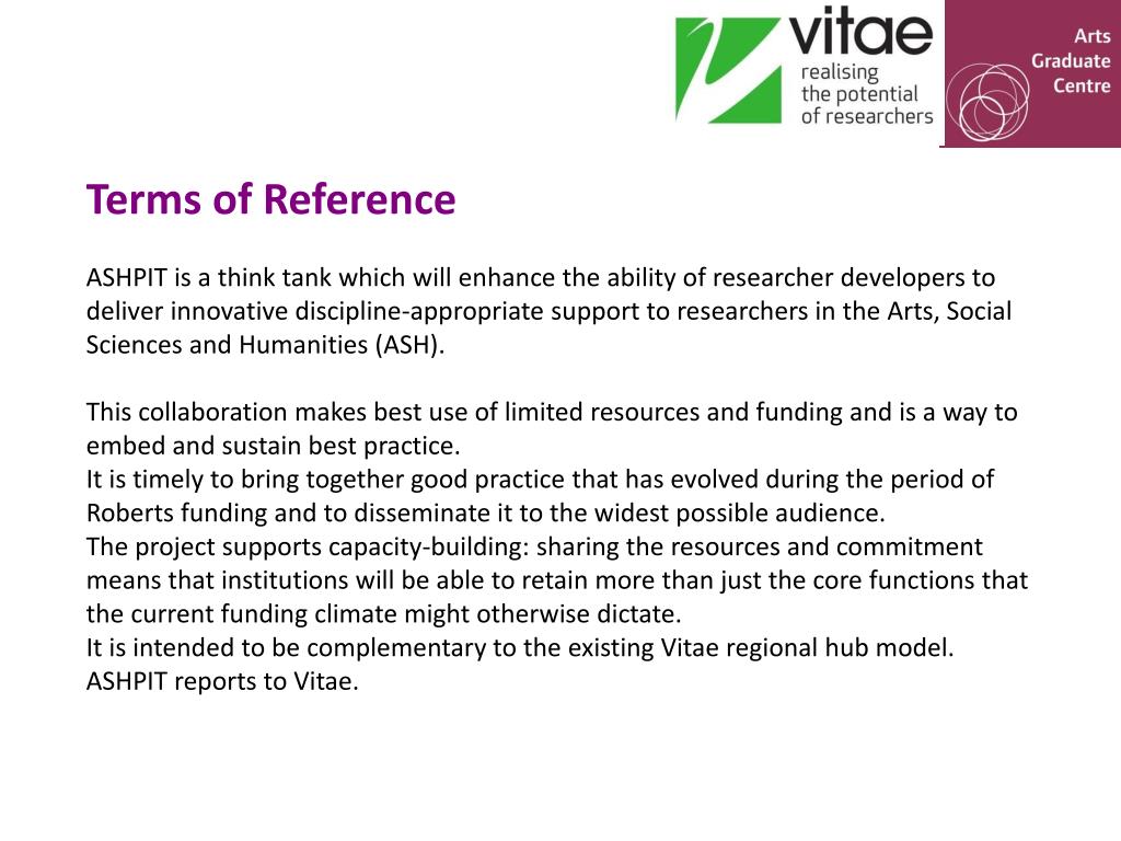 PPT Terms Of Reference PowerPoint Presentation Free Download ID