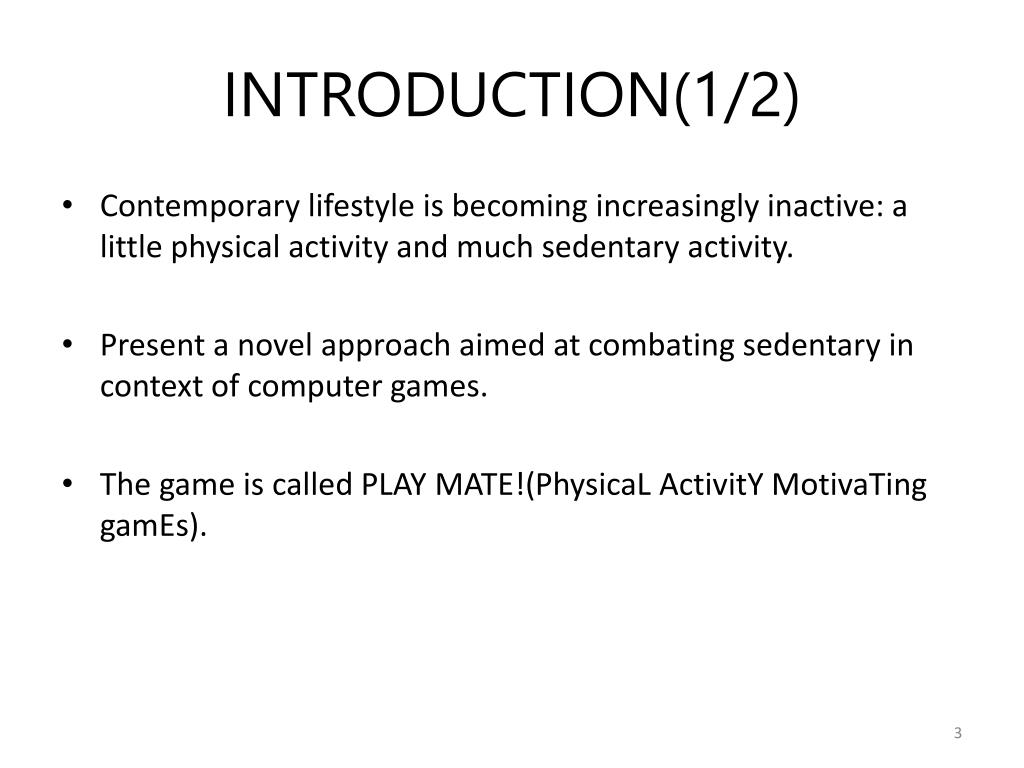 PPT - Physical Activity Motivating Games:You Can PLAY,MATE! PowerPoint ...