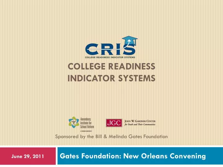 PPT - COLLEGE READINESS INDICATOR SYSTEMS PowerPoint Presentation, free ...