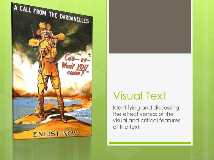 PPT - Visual Text PowerPoint Presentation, free download - ID:2258521