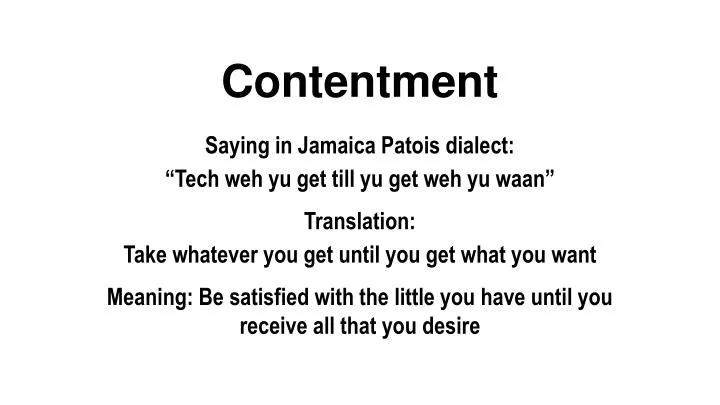 PPT - Contentment PowerPoint Presentation, free download - ID:2259059