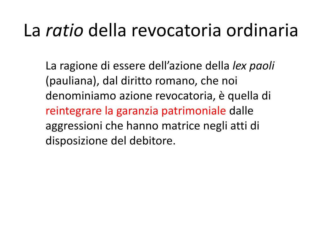 PPT - 7 . L’azione revocatoria PowerPoint Presentation, free download ... PPT - 7 . L’azione revocatoria PowerPoint Presentation, free download ...