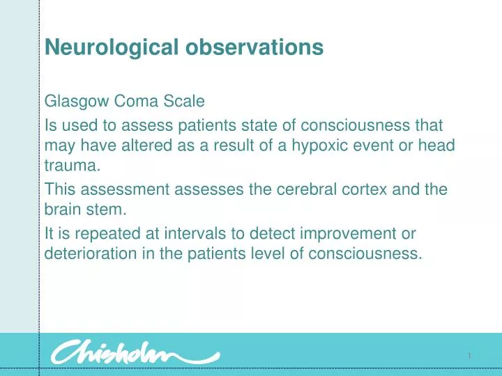 PPT - Neurological observations PowerPoint Presentation, free download ...