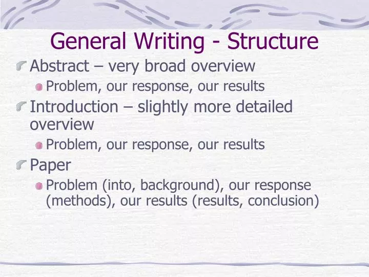 PPT - General Writing - Structure PowerPoint Presentation, free ...