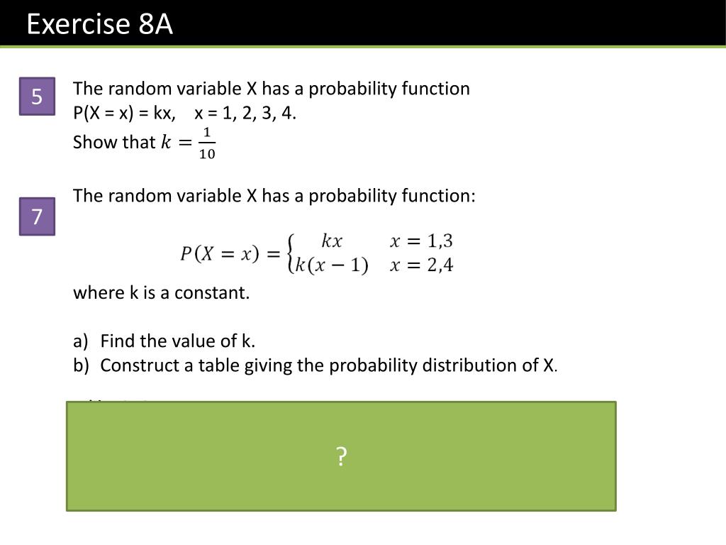 PPT - S1: Chapter 8 Discrete Random Variables PowerPoint Presentation ... PPT - S1: Chapter 8 Discrete Random Variables PowerPoint Presentation ...