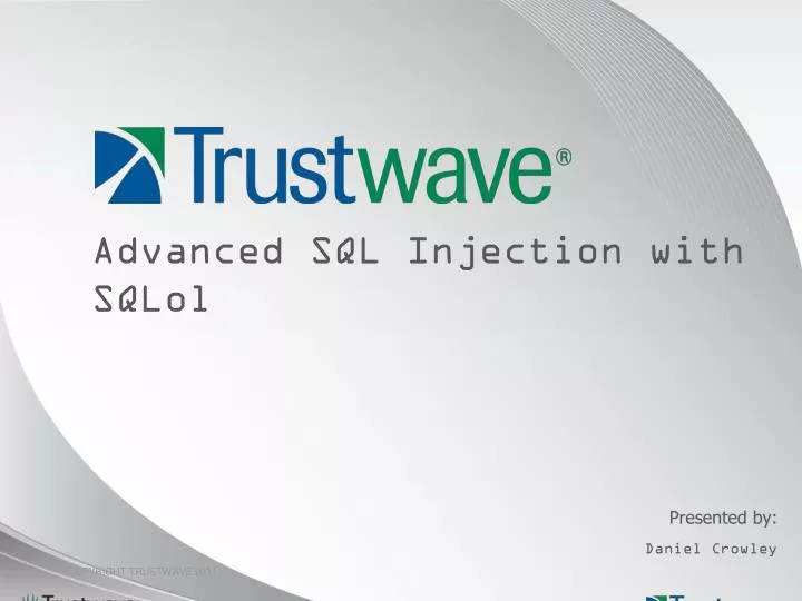 PPT - Advanced SQL Injection with SQLol PowerPoint Presentation, free ...