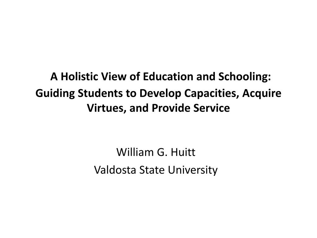 PPT - William G. Huitt Valdosta State University PowerPoint ...