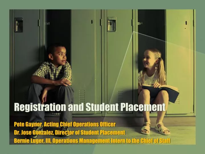PPT - Registration and Student Placement PowerPoint Presentation, free ...