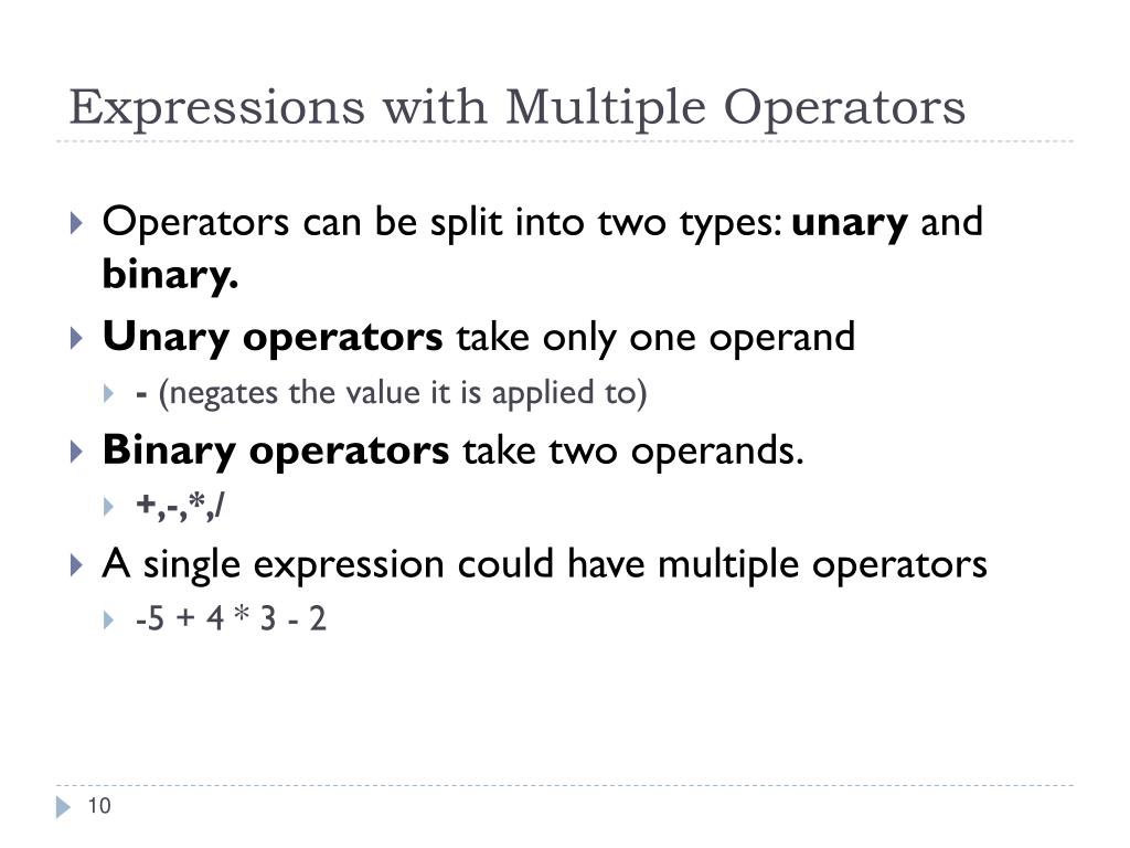 PPT - Lecture 4: Data Types, Operators & Expressions PowerPoint ... PPT - Lecture 4: Data Types, Operators & Expressions PowerPoint ...
