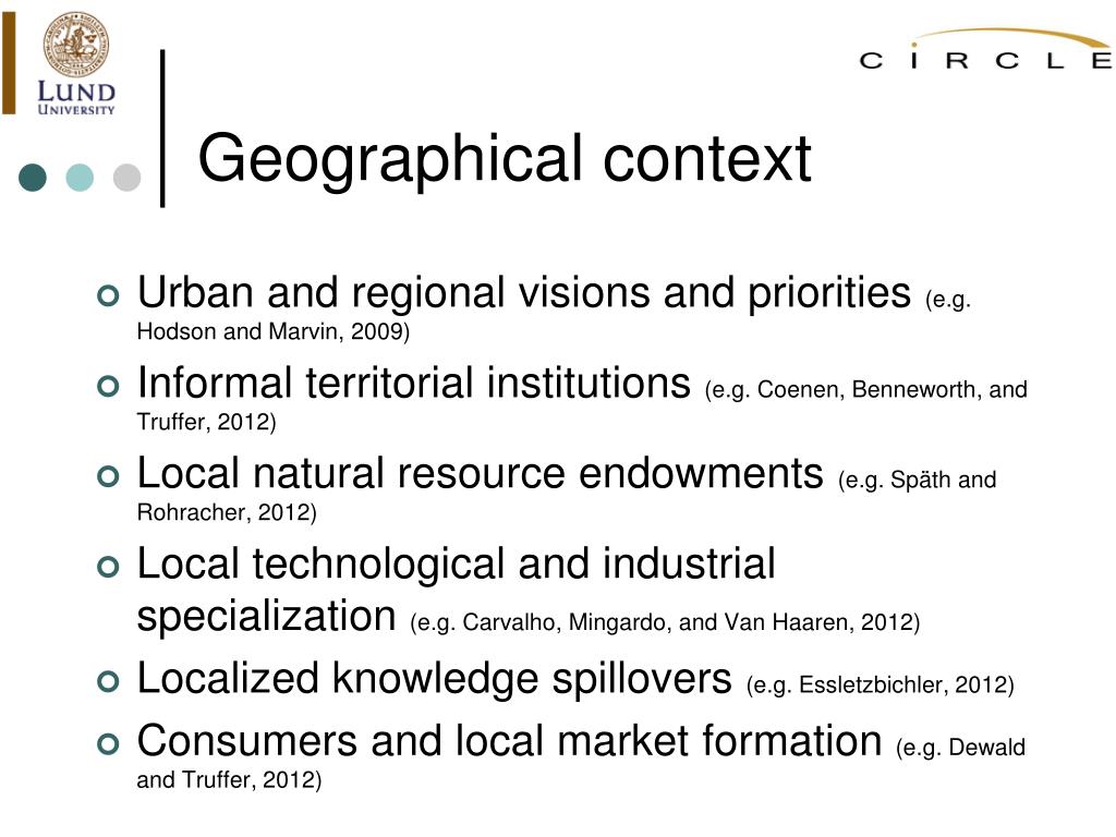 PPT - The Geography of Sustainability Transitions: A Literature Review ...