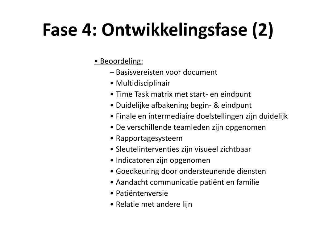 PPT - De 7 fasen methodiek van zorgpaden volgens CBO/NKP PowerPoint ...