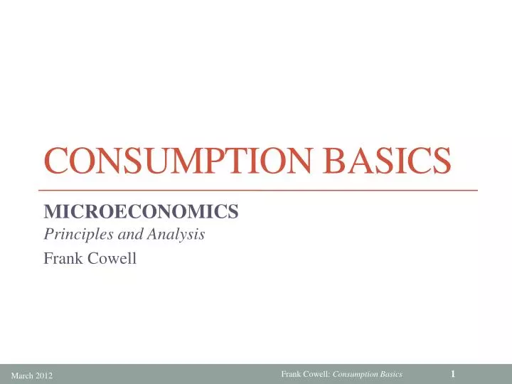 PPT - Consumption Basics PowerPoint Presentation, free download - ID ...