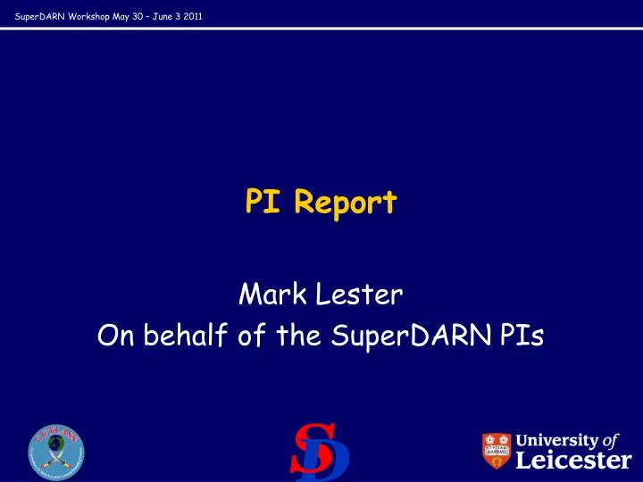 PPT - PI Report PowerPoint Presentation, free download - ID:2262071