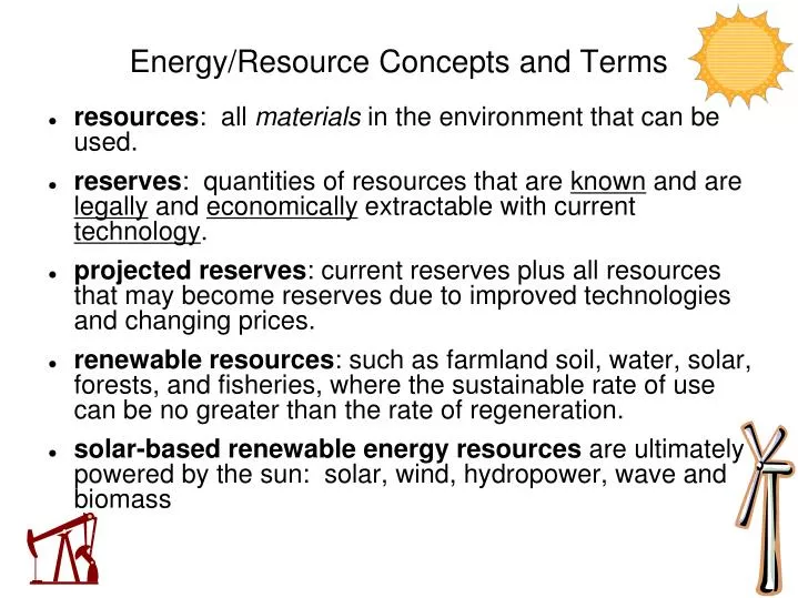 PPT - Energy/Resource Concepts and Terms PowerPoint Presentation, free ...