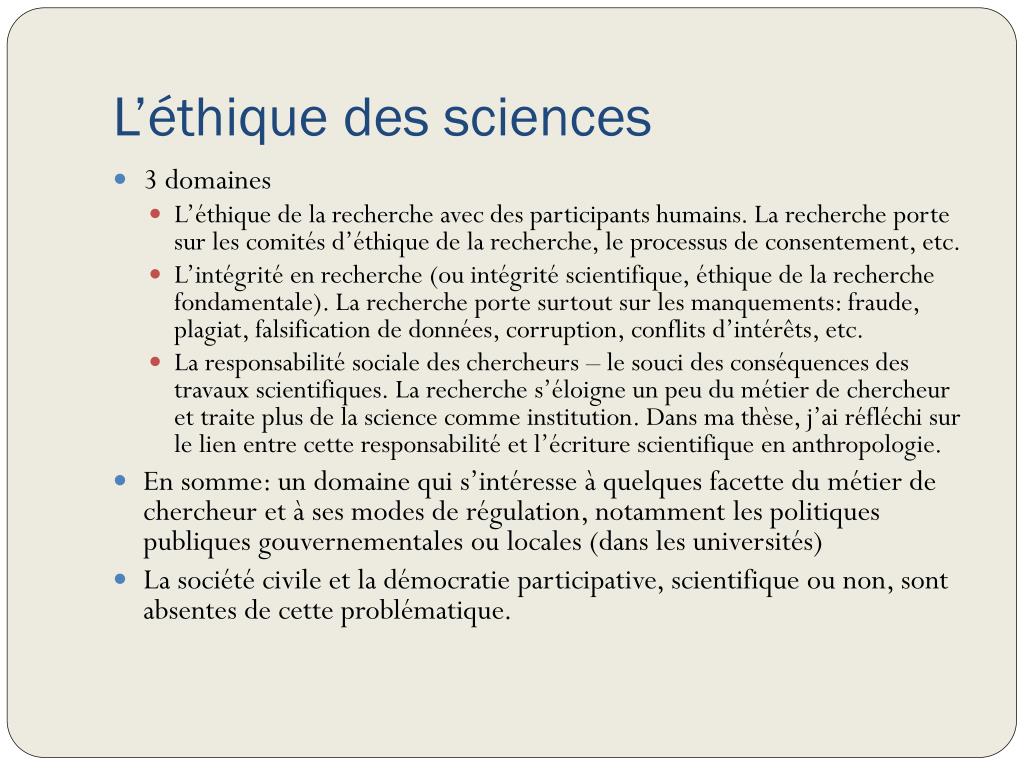 PPT - Éthique des sciences et démocratie scientifique PowerPoint ...