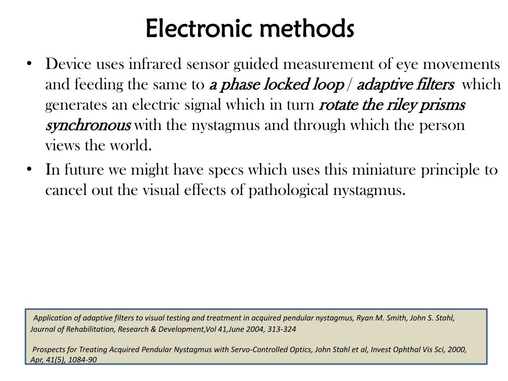 PPT - NEW AVENUES IN MANAGEMENT OF NYSTAGMUS PowerPoint Presentation ...