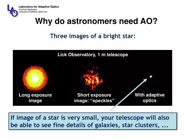 PPT - Why do astronomers need AO? PowerPoint Presentation, free ...
