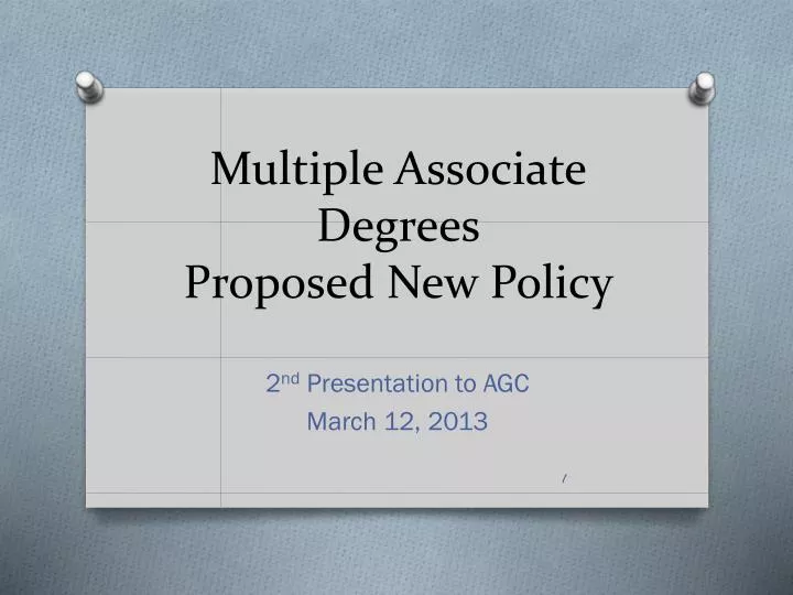 PPT - Multiple Associate Degrees Proposed New Policy PowerPoint ...