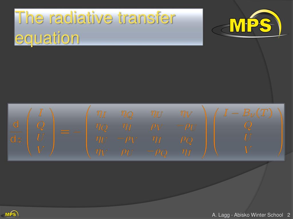 PPT - Abisko Winter School: Inversion of the Radiative Transfer ...