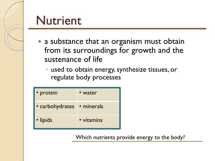 PPT - Nutrition Definitions & Concepts PowerPoint Presentation - ID:2265234
