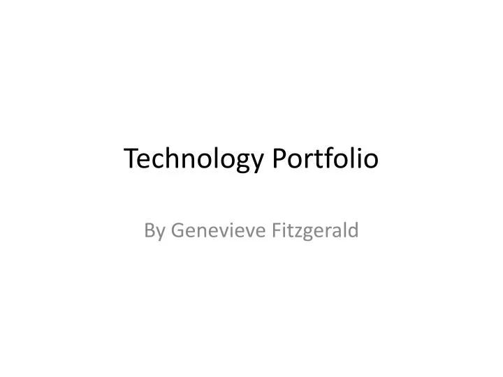 PPT - Technology Portfolio PowerPoint Presentation, free download - ID ...