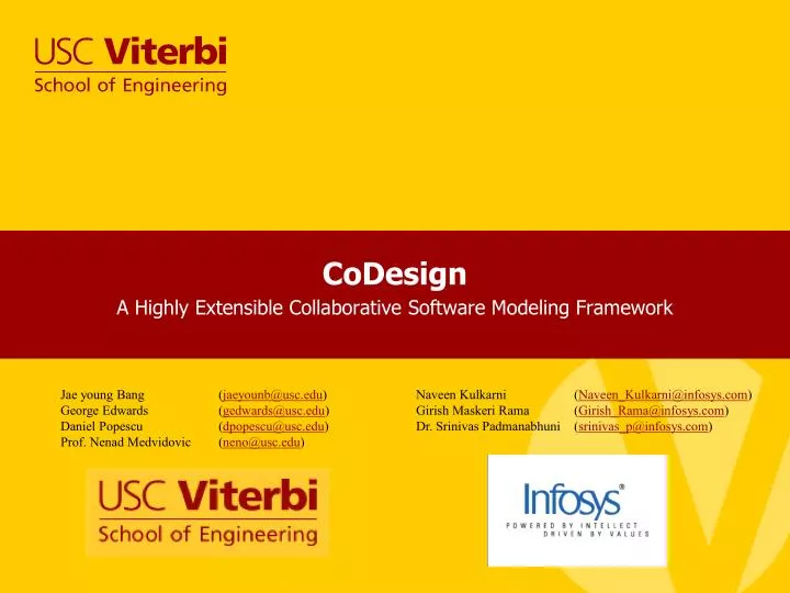 Ppt Codesign A Highly Extensible Collaborative Software Modeling Framework Powerpoint