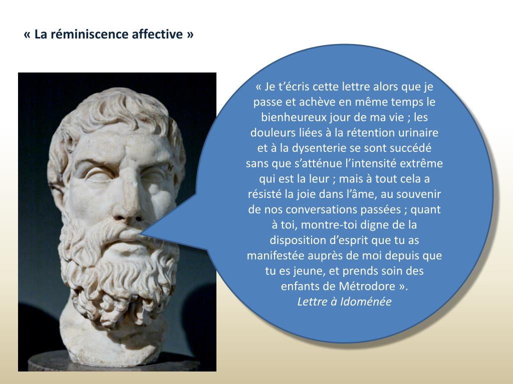 PPT - Le bonheur dans l’épicurisme antique Etude de la Lettre à Ménécée ...