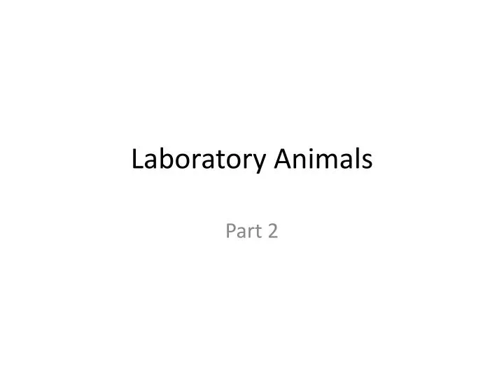 PPT - Laboratory Animals PowerPoint Presentation, free download - ID ...