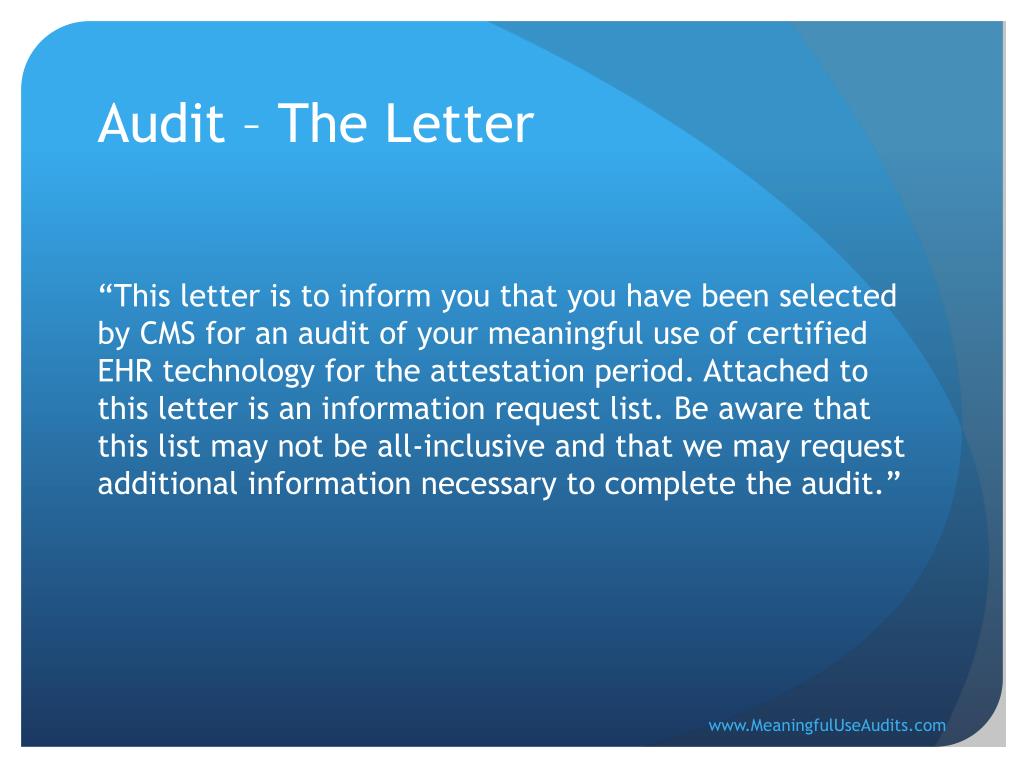 PPT - CMS EHR Incentives Attestation-Audits-Appeals Focus on Hospitals ...
